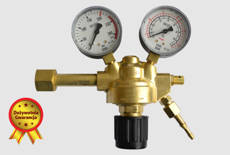 Reduktor RBArg/KW-0,25WM butlowy jednostopniowy ARGON/CO2 Perun - Izmet Centrum spawalnicze