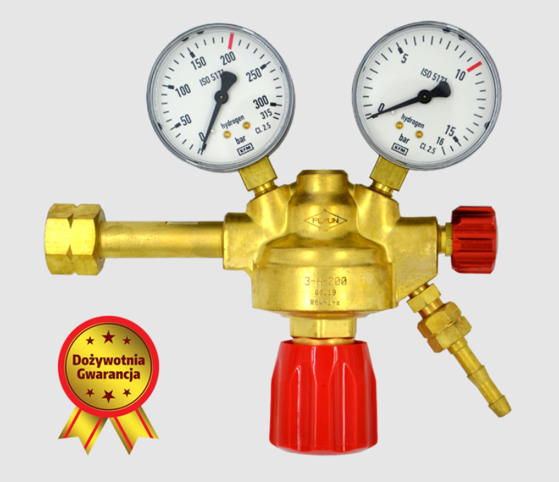Reduktor RBW-1/z butlowy jednostopniowy WODÓR z zaworem odcinającym Perun - Izmet Centrum ...